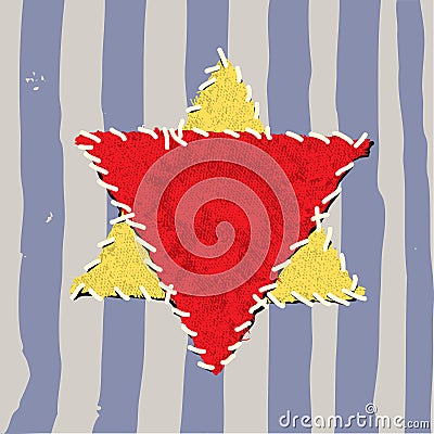 Jewish Yellow Star Classification Vector Illustration | CartoonDealer ...