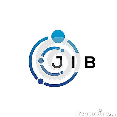 JIB Letter Technology Logo Design On White Background. JIB Creative ...