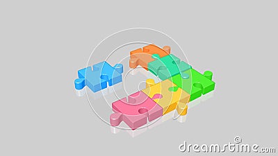 Jig saw puzzle animation stock footage. Video of managed - 39902280