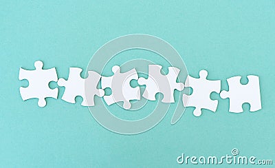 Jigsaw Puzzle Pieces In Row Royalty-Free Stock Photography ...