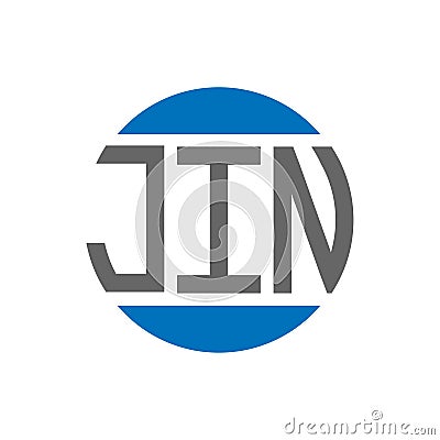 JIN Letter Logo Design On White Background. JIN Creative Initials ...