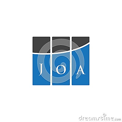 JOA Letter Logo Design On WHITE Background. JOA Creative Initials ...