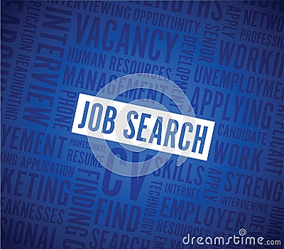 Job Search Text Background Vector Illustration | CartoonDealer.com ...