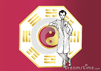 Job Series - Asian Therapist Cartoon Vector | CartoonDealer.com #4207967