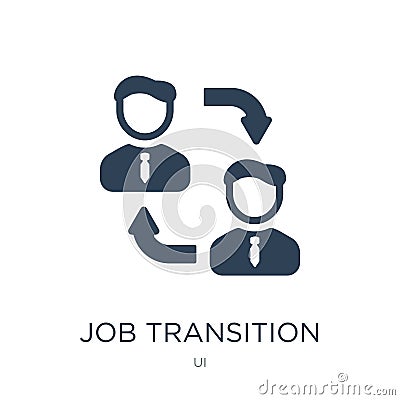 Job Transition Icon In Trendy Design Style. Job Transition Icon ...
