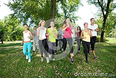 Jogging Group Stock Images - Image: 21744644