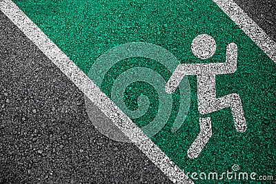 Jogging Lane Asphalt Texture Stock Photo | CartoonDealer.com #63445008
