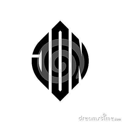JON Circle Letter Logo Design With Circle And Ellipse Shape. JON ...