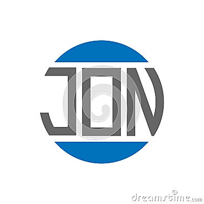 JON Letter Logo Design On White Background. JON Creative Initials ...