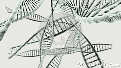Journey through Many DNA Chains on a Light Background HD Video Stock ...