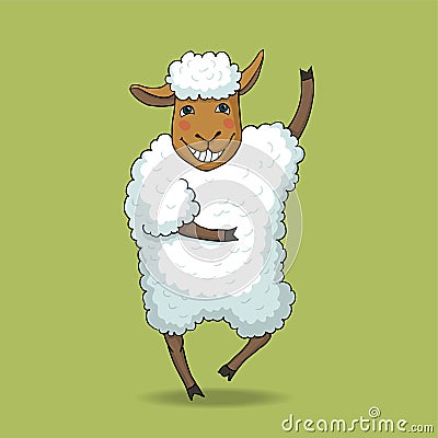 Joyful Dancing Sheep Stock Vector - Image: 48883787