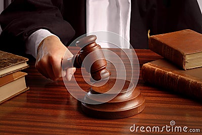Judge Hand With Gavel Stock Photos - Image: 1437513