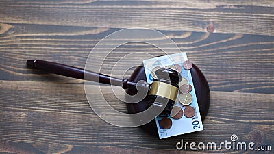 Judge Hummer from the Top and Money, Justice Concept Stock Video ...