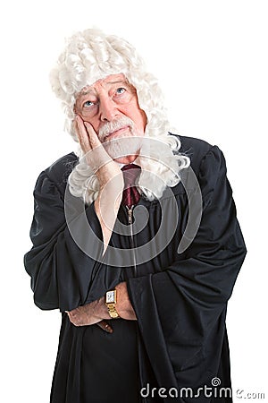 Judge In Wig - Bored Stock Image - Image: 25519771
