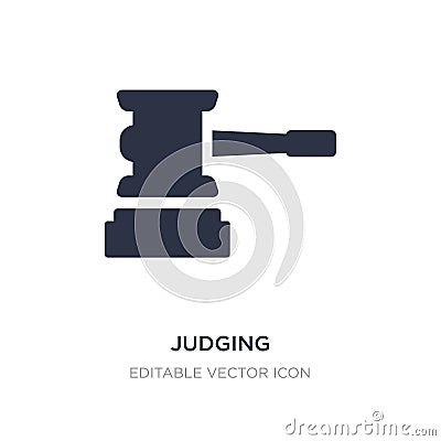 Judging Icon On White Background. Simple Element Illustration From ...