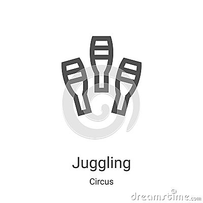 Juggling Icon Vector From Circus Collection. Thin Line Juggling Outline ...