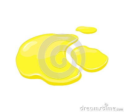Juice Spill. Yellow Liquid. Puddle On A White Isolated Background ...
