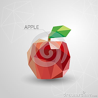 Juicy Apple Polygon . Vector Stock Vector - Image: 46171883
