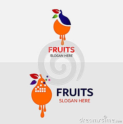 Juicy Fruit Vector Logo Template | CartoonDealer.com #95807736