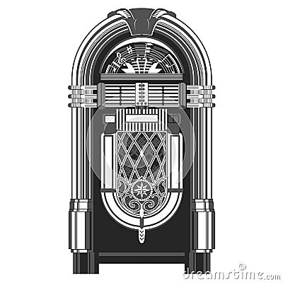 Jukebox - Automated Retro Music-playing Machine Stock Photo - Image ...
