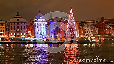 Jul i Stockholm, Sverige lager videofilmer. Video av bygger - 35640182