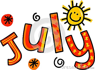 July Clip Art Stock Illustration - Image: 44872767