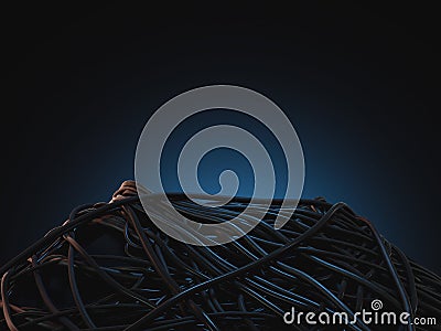 Jumbled Electrical Cables Pile Stock Photo | CartoonDealer.com #266341626