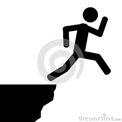 Jump From Cliff Stock Vector - Image: 43661961