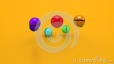 Jumping balls form a wave stock footage. Video of balls - 167224764