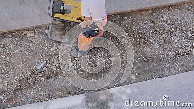 Jumping Jack Soil Compactor Stock Footage - Video of repair, laborer ...