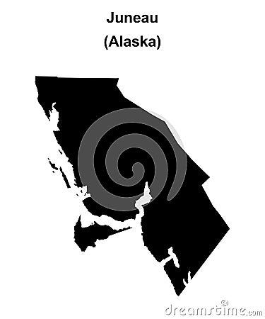 Juneau Outline Map Cartoon Vector | CartoonDealer.com #357146887