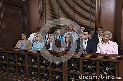 Jury Box In Courtroom Royalty Free Stock Image - Image: 29662886