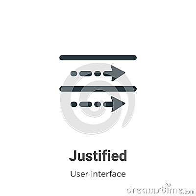 Justified Vector Icon On White Background. Flat Vector Justified Icon ...