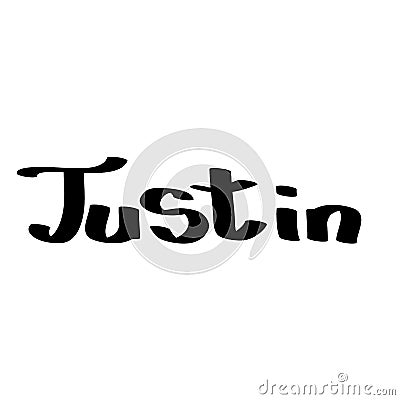 Justin Male Name Street Art Design. Graffiti Tag Justin. Vector Art ...