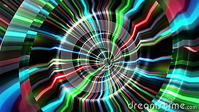 4K Abstract Rainbow Gradient Concentric Rings Looping 3D Animation of ...