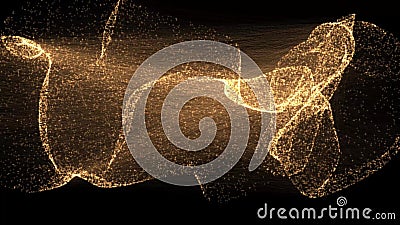 4k Animated Background with Golden Particles Stock Footage - Video of ...