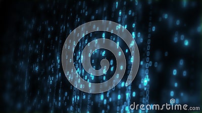 Computer Binary Code Data Falling Loop Stock Footage - Video of internet, blur: 184723394