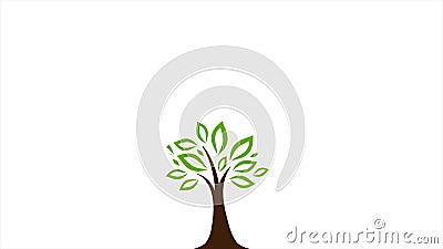 Abstract Tree Icon Silhouette Reveal Animation Stock Video - Video of ...