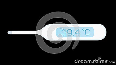 4k Animation of Thermometer with Increase and Decrease. Isolated on the ...