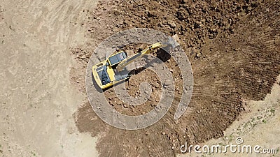 4K on Backhoe or Excavator Scraping a Layer of Soil Stock Video - Video ...