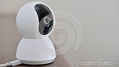 4K CCTV IP Wireless Security Camera with Rotating Head Stock Video ...