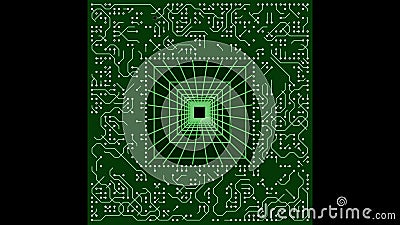 4k Circuit Cpu Board Electron Tunnel,electronic Passage High-tech Chip ...