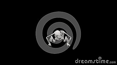 Skeleton Getting Up from the Ground Stock Footage - Video of humanoid ...