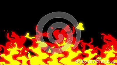 Cartoon FX Elements with Fire and Glow Effect. Seamless Loop Flame ...