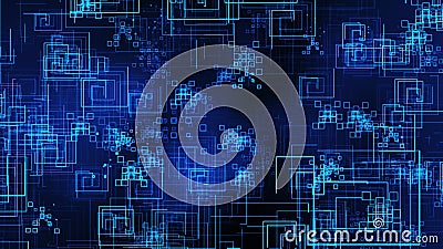 4K Data Lines Connecting To Circuit Chips Motion Graphic Video Loop ...