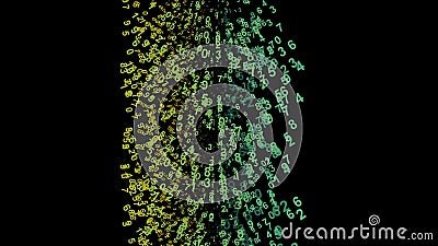 4k Digital Matrix Display,array Of Number,finance & Tech Data ...