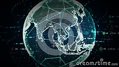 Digital World Networks of People Color Stock Footage - Video of digital ...