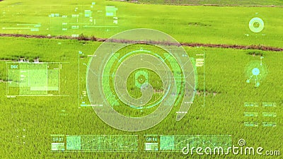 Drone User Interface HUD Overlay Loop Animation with Tracking ...