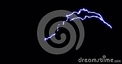 4K Electric Lightning Thunder Cartoon Animation with Glow Neon Effect ...