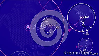 4k Global GPS Earth City Map Military Radar GPS Screen Navigation ...